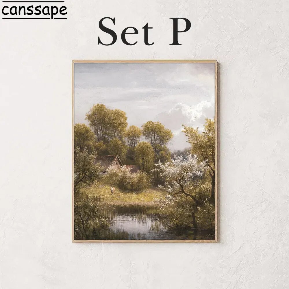 Живопись "Сельский пейзаж" Set-P-b6438, 21x30см