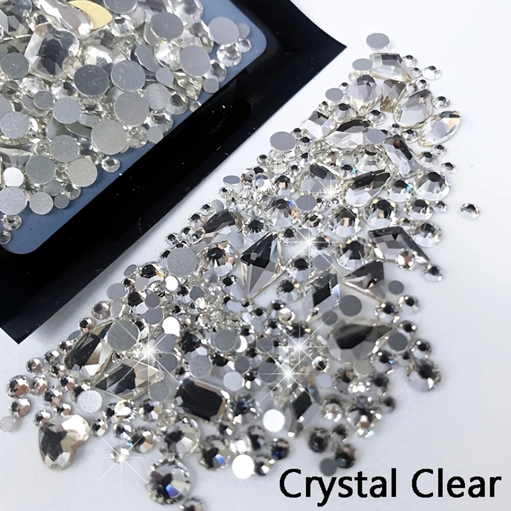Стразы для ногтей Crystal Clear ZD114-1, 170 шт