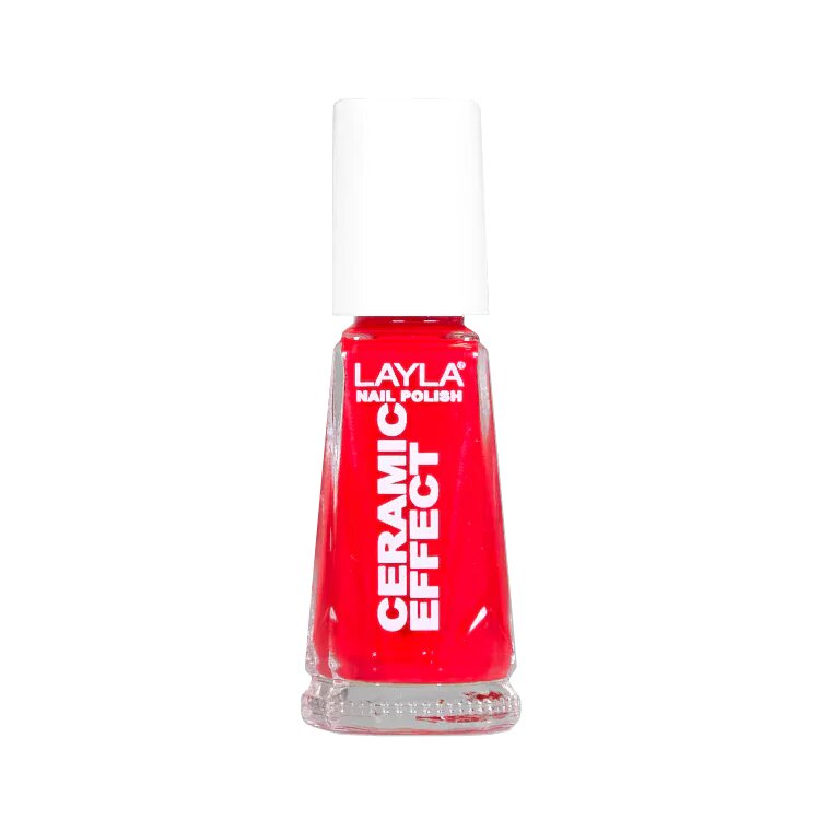 Layla Cosmetics Эмаль с керамическим эффектом Nail Polish Ceramic Effect 1243R23-040, 040, Oh My Red, 10 мл