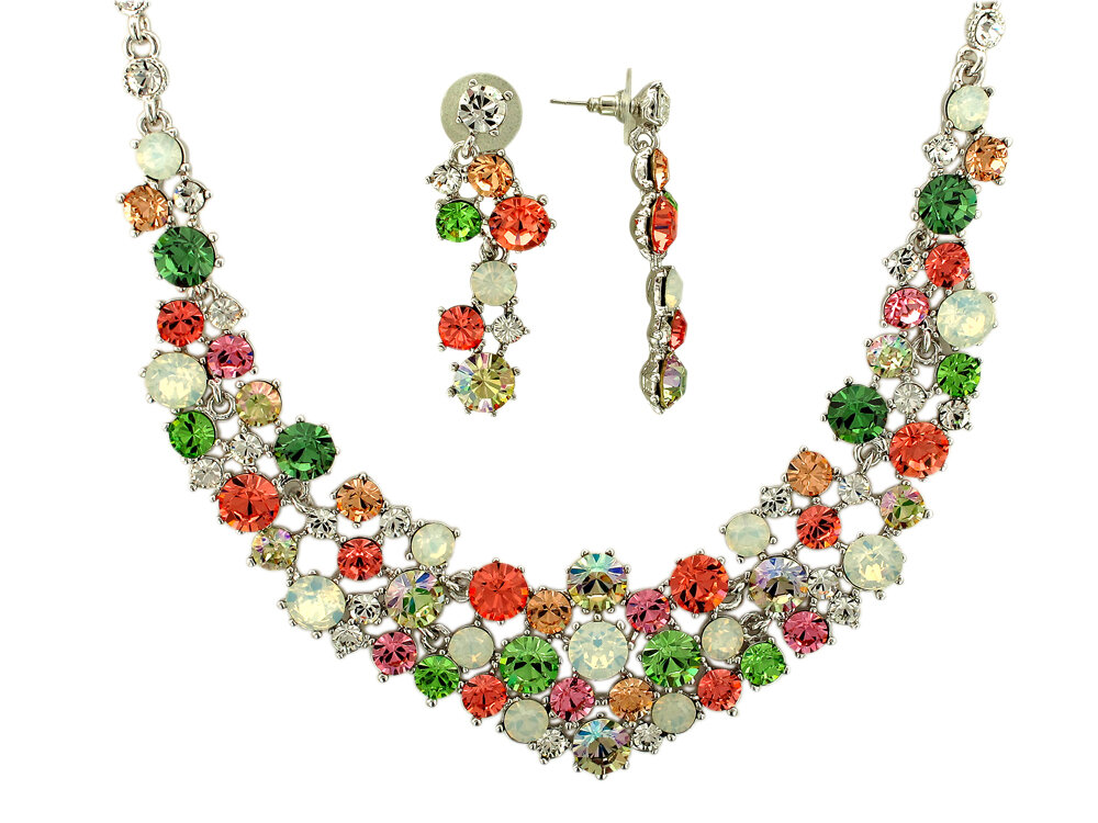 Комплект бижутерии, кристаллы Swarovski