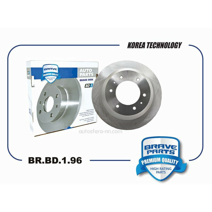BRAVE BRBD196 Диск тормозной задний 3502011-K00 BR. BD.1.96 Great Wall Safe, Deer, Hover H3, H5