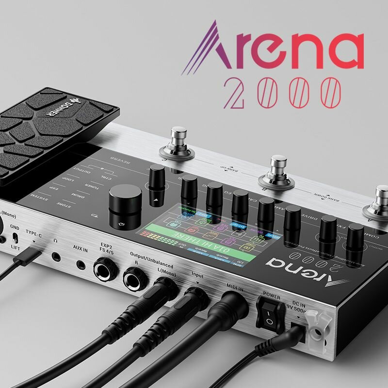 Donner Arena 2000 Мультиэффектные процессоры Гитарные педали с 278 эффектами, 100 IR, лупером, драм-машиной, моделированием усилителей.