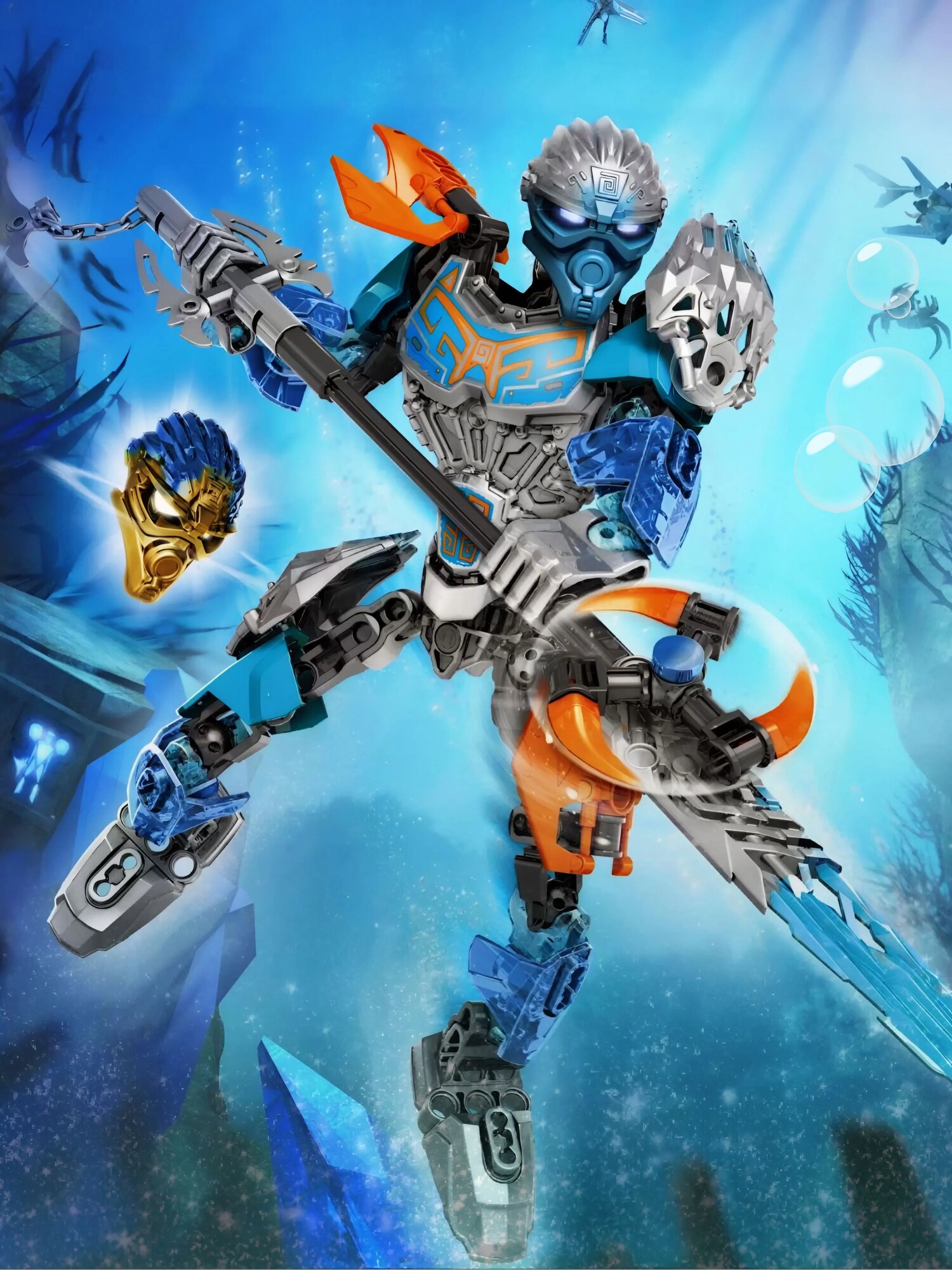 Конструктор Bionicle (Бионикл) - Гали (Обьеденительница воды), 87+ деталей, фигурка-игрушка для детей, сборная фигурка.