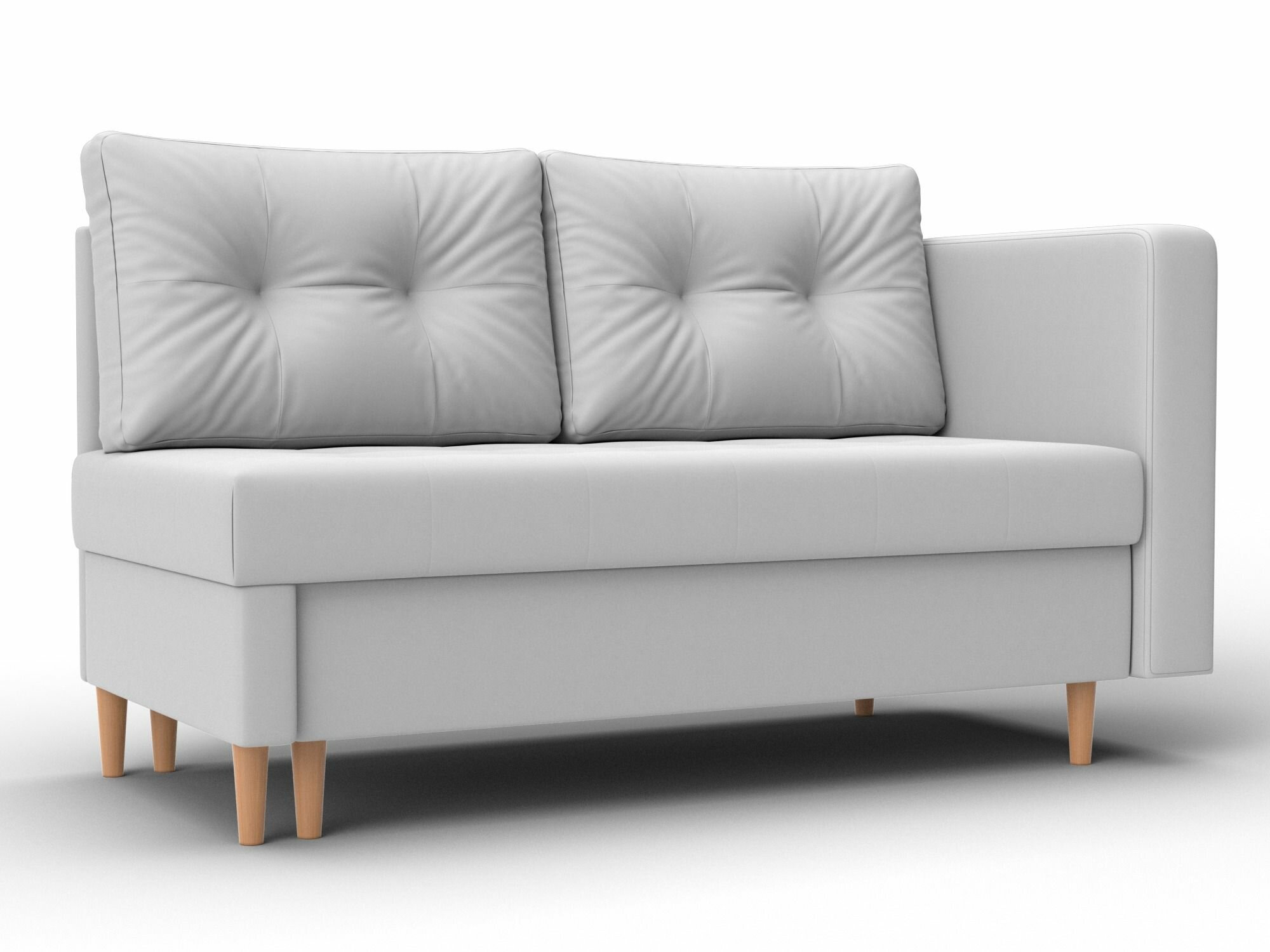 Кушетка Лайн, белый, Экокожа, 146x89x67, Хит Диванов