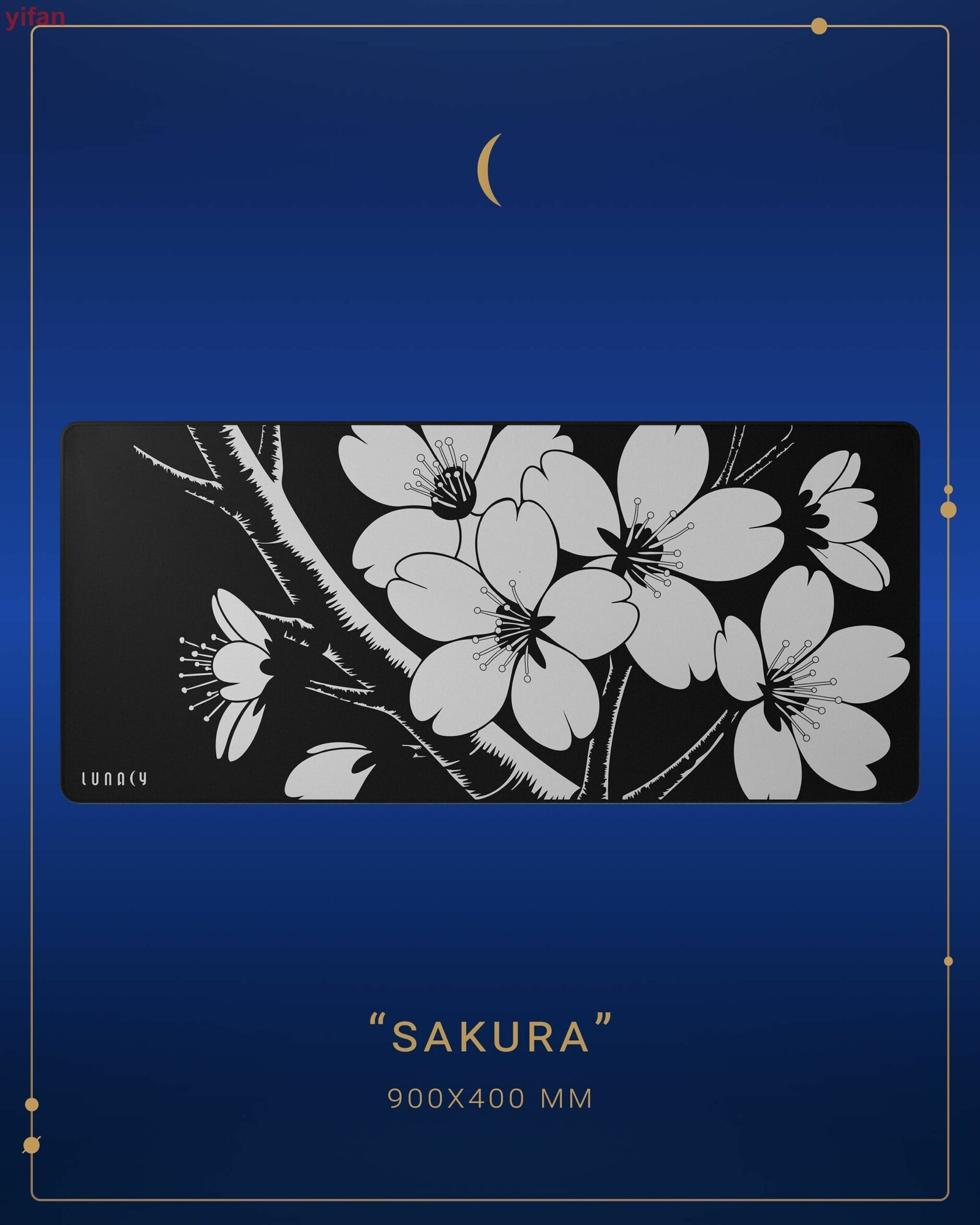 Коврик для мыши Lunacy SD Black Sakura (SDBSXL)