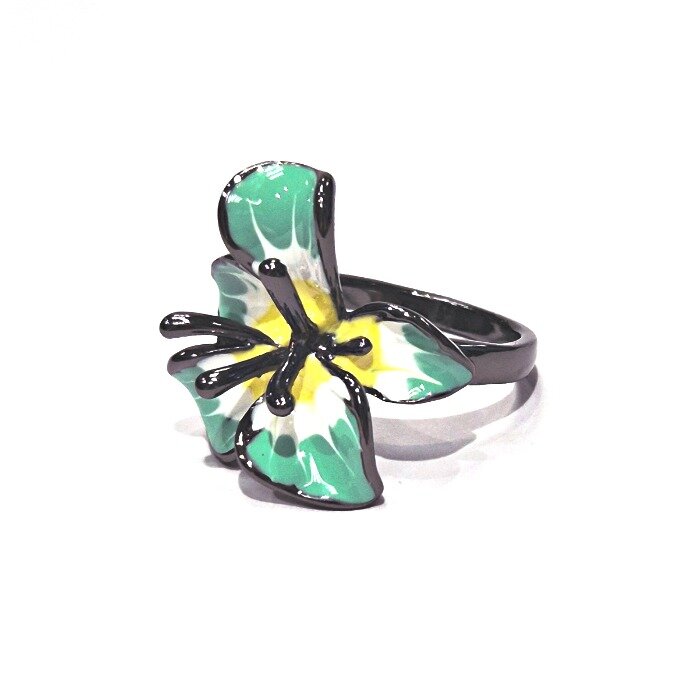 Кольцо, бижутерный сплав, 925 проба, нанокристалл, керамика