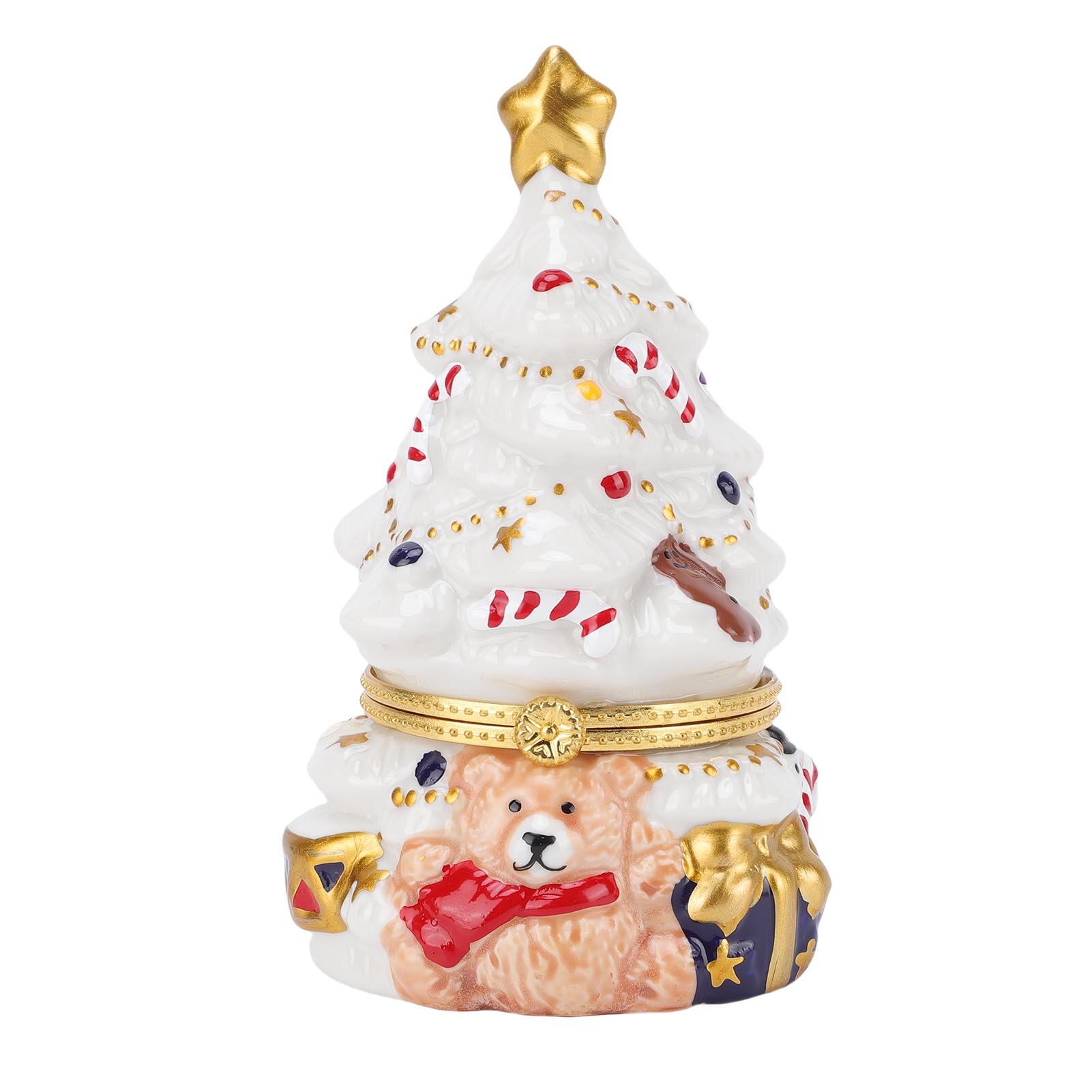 Керамическая банка для рождественской елки, большая емкость, декоративный брелок, футляр для сокровищ, коробка для конфет, органайзер, декор стола