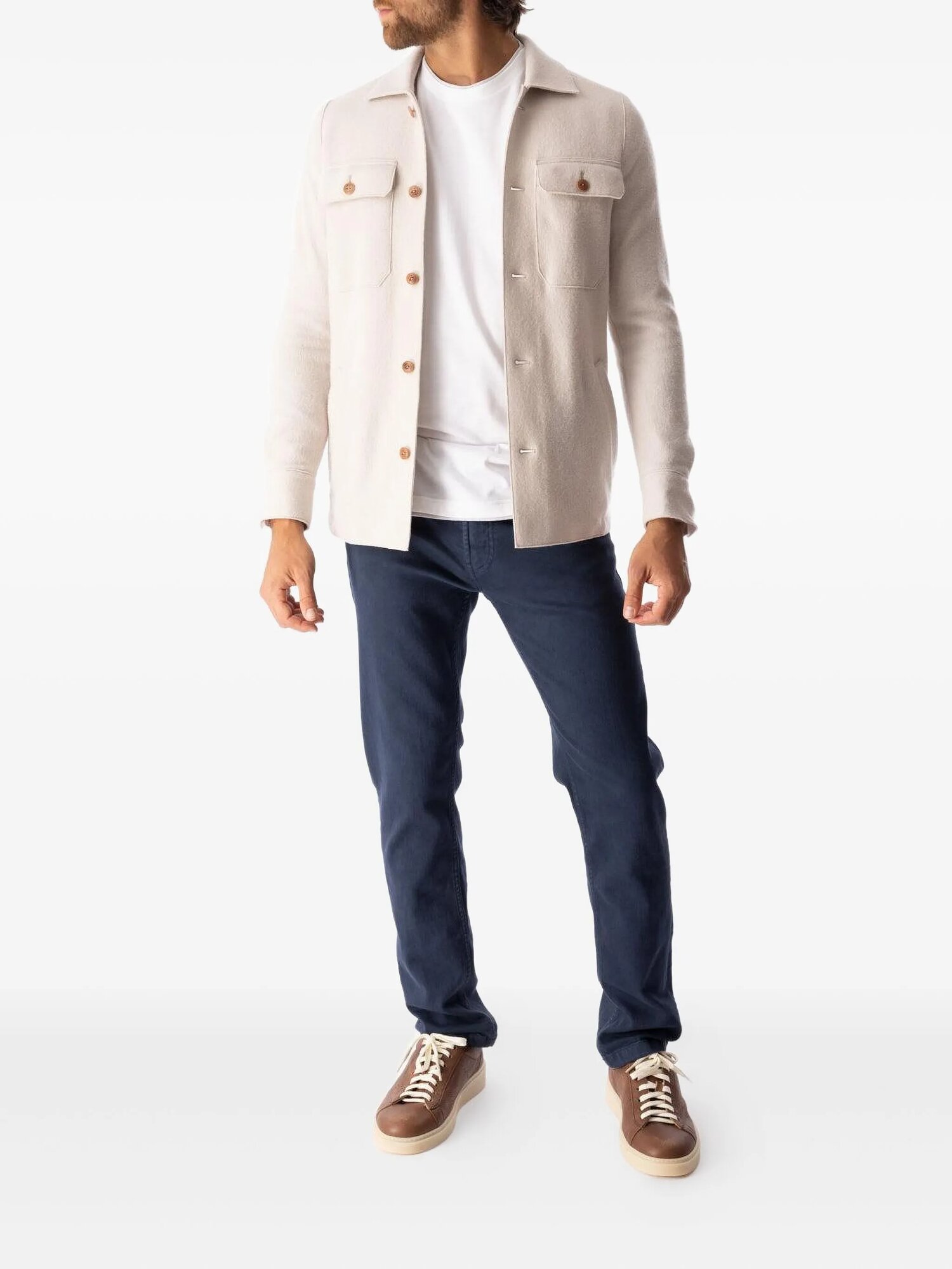 Куртка Eleventy Four-pocket shirt jacket, размер 50, разноцветный — фото 1