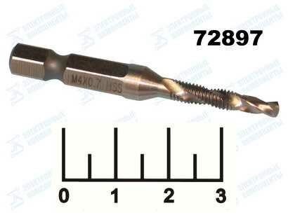 Сверло-метчик М4*0.7*53 HSS