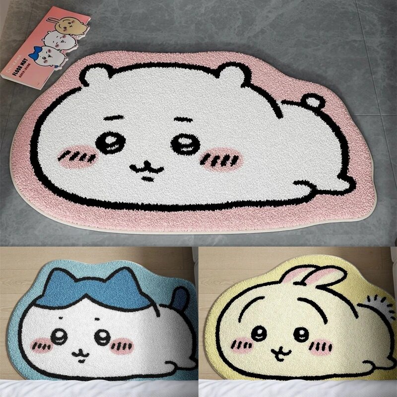 Плюшевый ковер MINISO Chiikawa Usagi Yellow, аниме дизайн, мягкий коврик для дома и офиса, квадратная форма