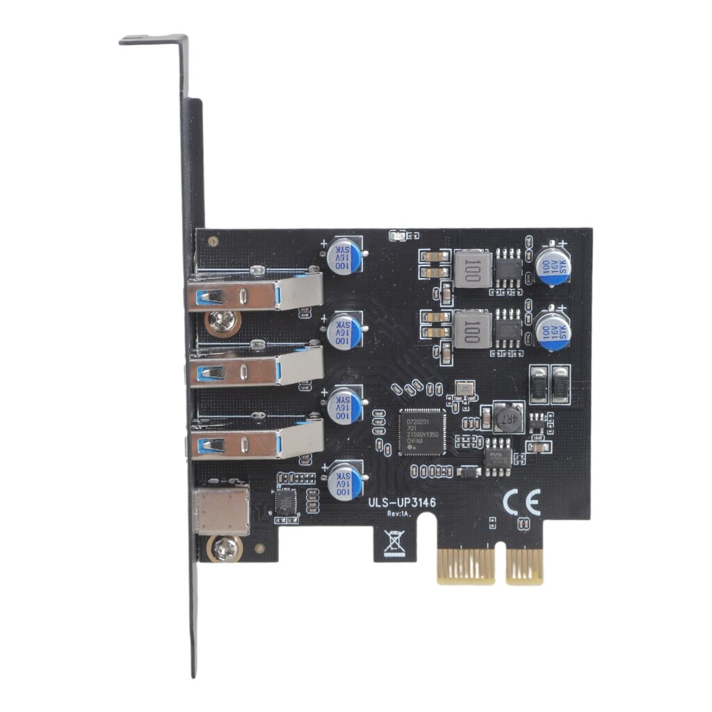 Карта расширения USB 3.0 PCIE 4 порта PCI-E на USB 3.0 Type C адаптер FL1100