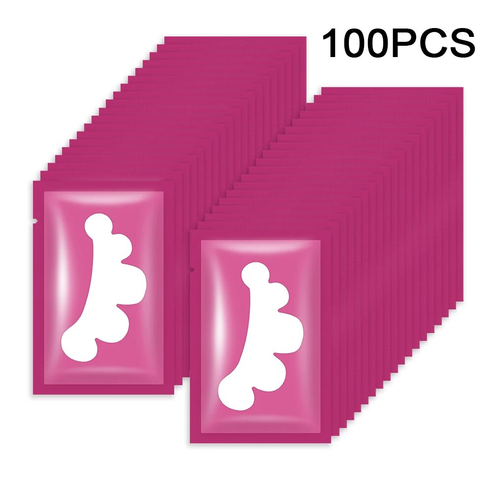 Патчи для наращивания ресниц AILEISHI, 100 пар, Rose Red B