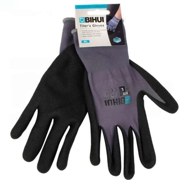 Перчатки строительные BIHUI с латексным покрытием, размер 9(L), арт. TGDL