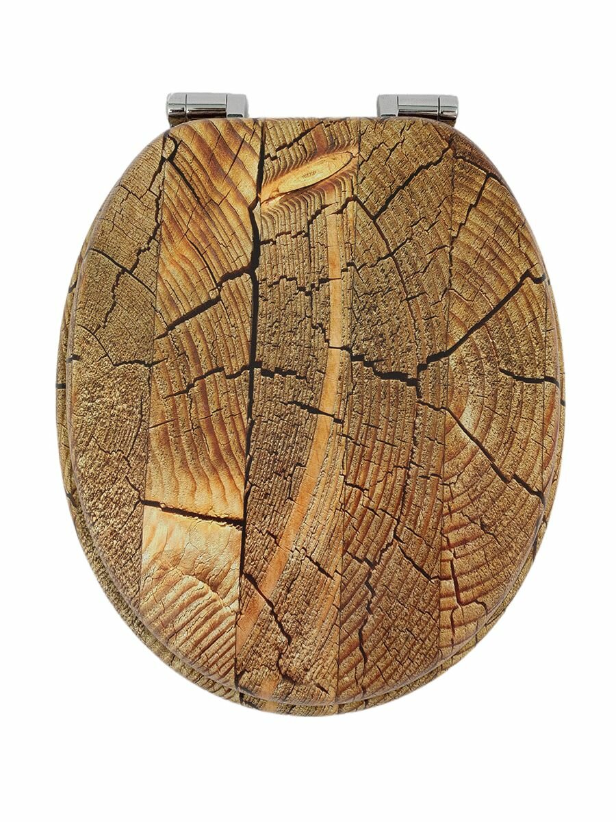 Деревянное сиденье для унитаза с функцией плавного опускания, прочное и долговечное, металлические петли