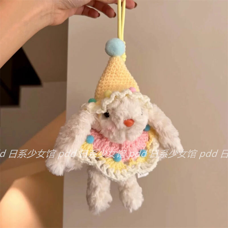 Милый плюшевый кролик с ушками, плюшевый подвеска для сумки, рождественский плюшевый брелок, украшение для сумки, подарок