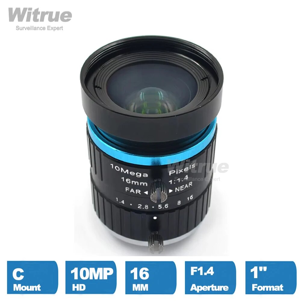 Witrue HD 4K Объектив 10МП 16мм C Mount