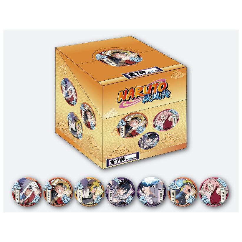 Официальный значок Наруто TV - Значок "Связь времени" Слепой бокс Баджи Саске Наруто Аниме Двумерный