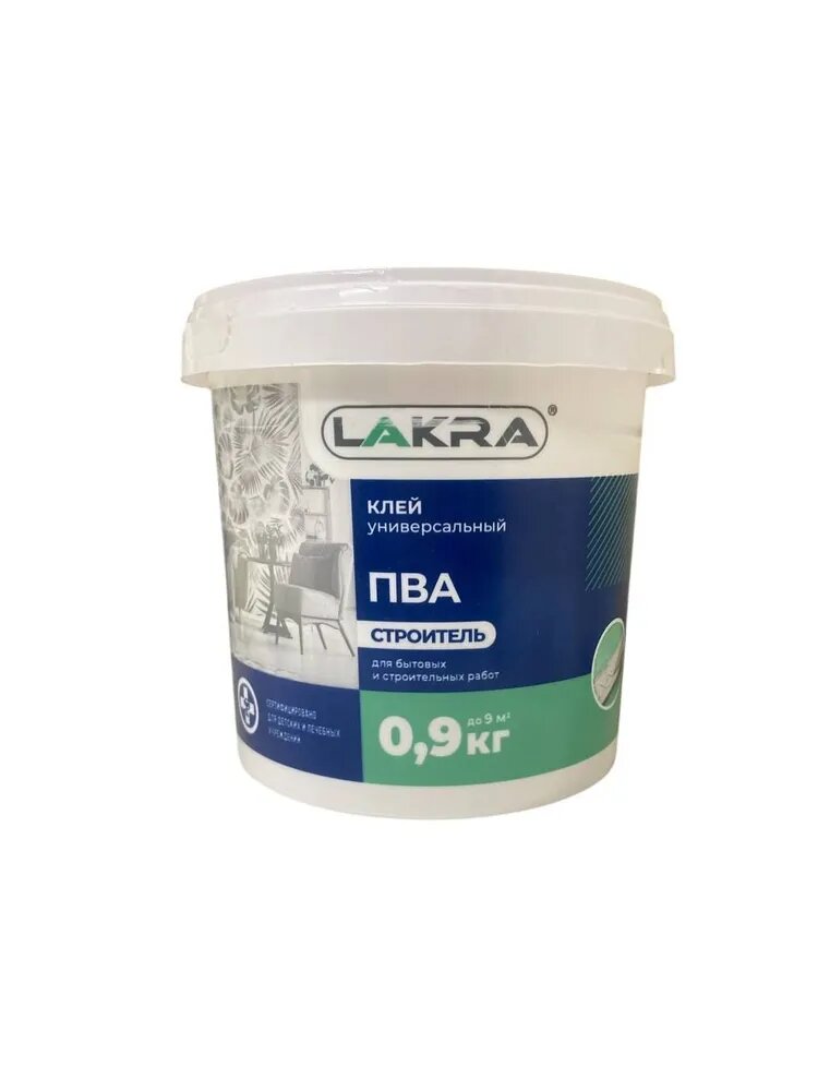 Клей ПВА Лакра, строительный, 900 г, 4 шт.