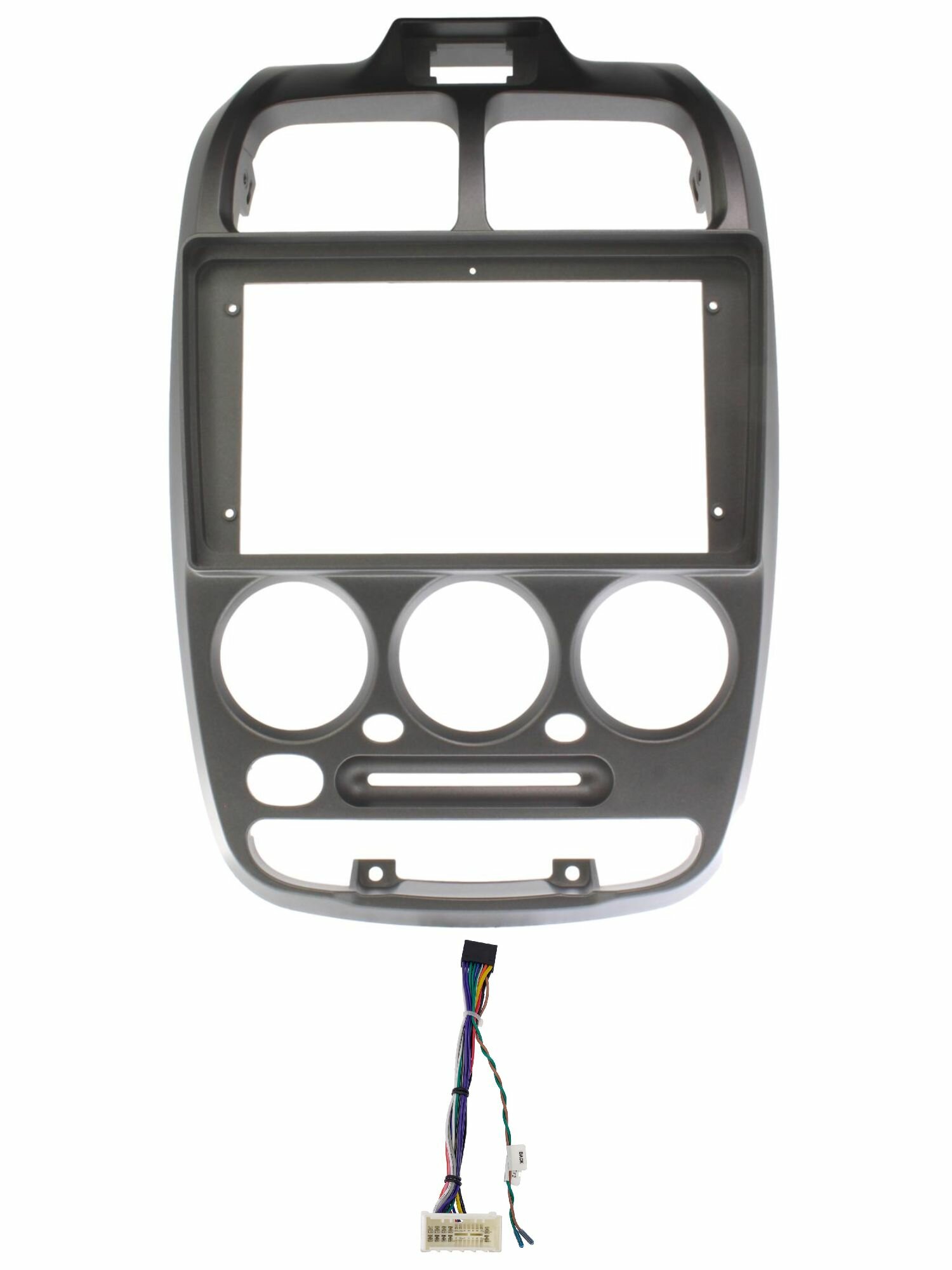 Рамка переходная Hyundai Accent 1999 - 2012 тип 2 + проводка для 9" магнитолы / Wide Media
