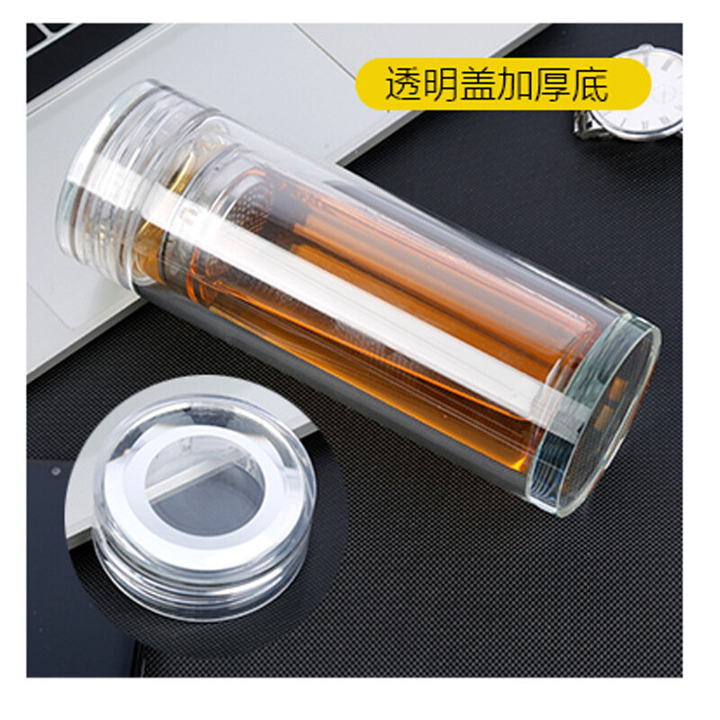 Промо-кружка с гравировкой, печатью логотипа, рекламная стеклянная кружка, оптовая продажа, двухслойная стеклянная кружка