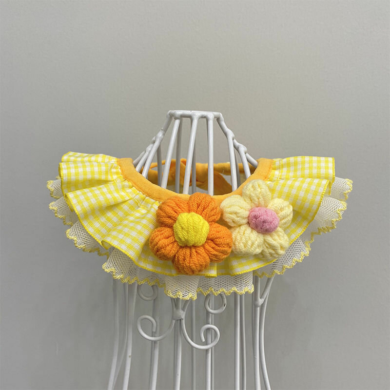 Слюнявчики для кошек и собак, свежий принцессный стиль, рэгдолл, синий и белый, британская короткошерстная, тедди, корги, аксессуары с кружевным краем