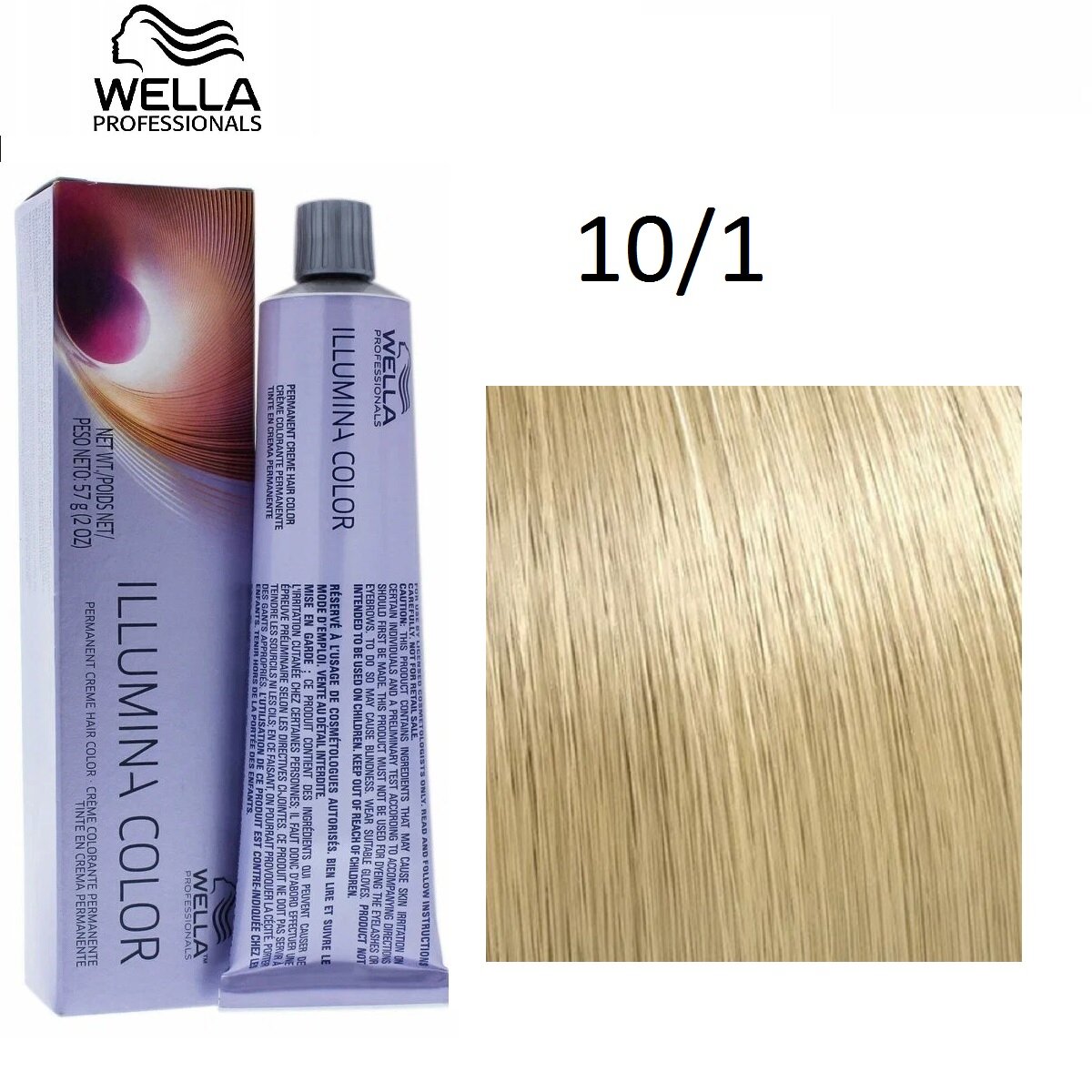 Wella Professionals Крем-краска для волос 10/1 ILLUMINA COLOR Яркий блонд пепельный 60 мл