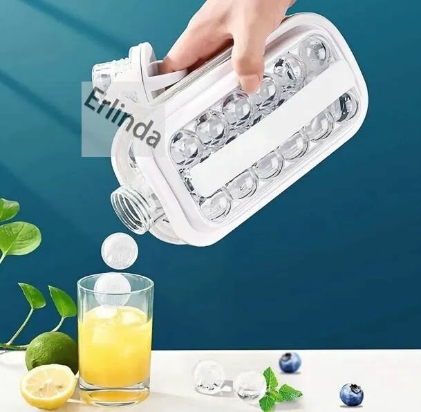 Форма для льда, 17 ячеек, пластик, герметичная крышка, белая