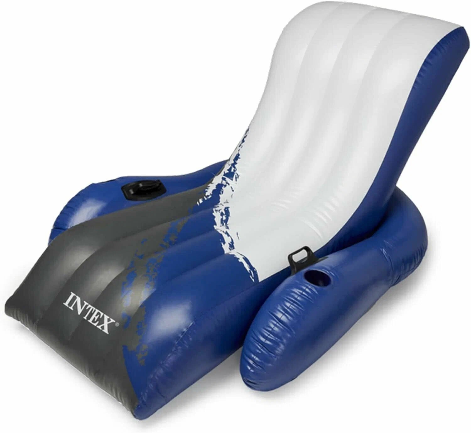 Надувное кресло-шезлонг Intex 58868, с подстаканниками, для отдыха на воде, 180x135x3,9 см