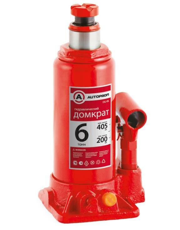 Домкрат гидравлический 6т 200мм 405мм (AUTOPROFI)