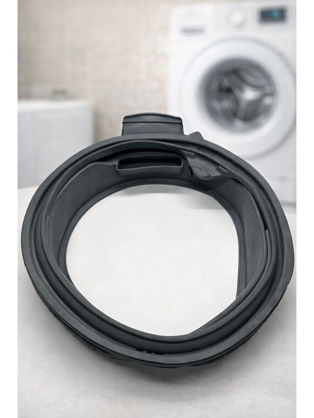 Манжета люка стиральной машины Samsung Eco Bubble, Crystal Slim с отводом под сушку (p/n: DC64-03235A, GSK018SA)