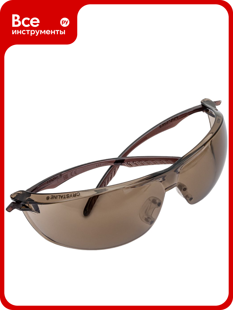 Защитные открытые очки РОСОМЗ О88 SURGUT CRYSTALINE (5-2,5 РС) с мягким носоупором 188701-5