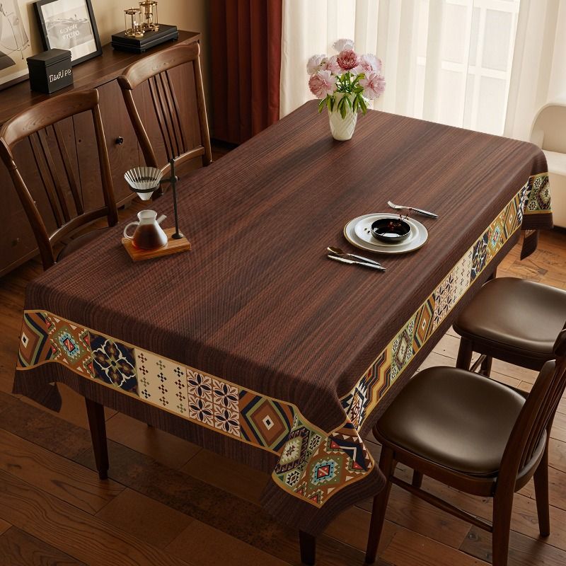 ZARA HOME Скатерть 120x160 см пвх (поливинилхлорид) водоотталкивающая пропитка коричневый-