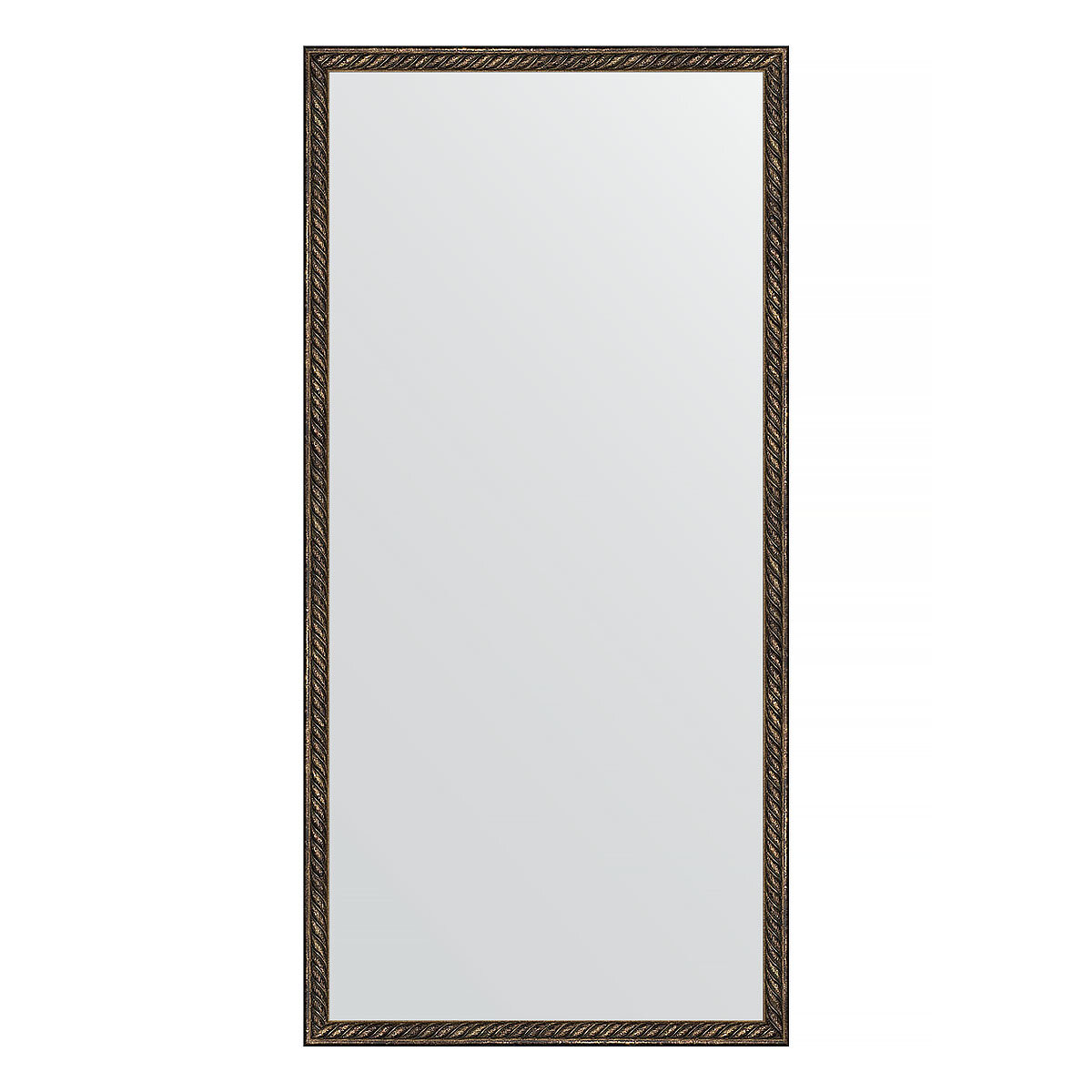 Зеркало настенное EVOFORM в багетной раме витая бронза, 48х98 см, для гостиной, прихожей, кабинета, спальни и ванной комнаты, BY 1047
