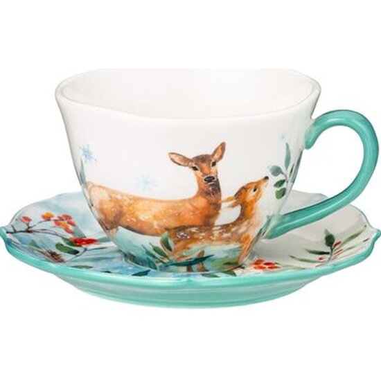 Чайная пара Lefard "лесная сказка" олени, 200 мл.
