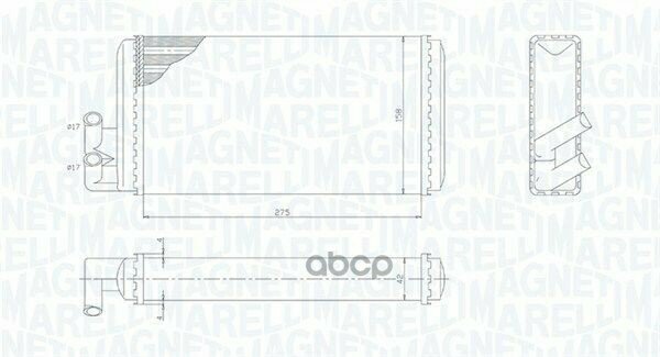 Радиатор отопителя Audi 100 (90-)/A6 (94-) (LRh 1802) MAGNETI MARELLI арт. 350218403000