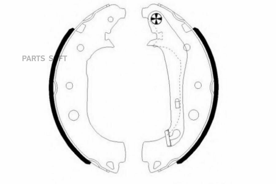 Колодки тормозные барабанные задние к-т Ford Ecosport 2012 - SB Nagamochi арт. bs51002