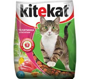 Сухой корм KiteKat для кошек телятина аппетитная 800г