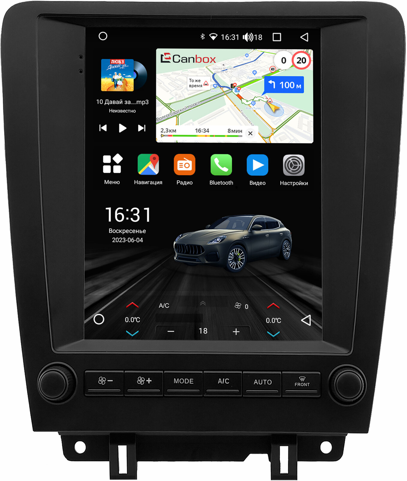 Штатная магнитола Ford Mustang 5 2009-2014 Canbox M-Line (Tesla) 9.7" 4/64 5622-1312-135 Android 10 (4G-SIM, DSP, QLed)