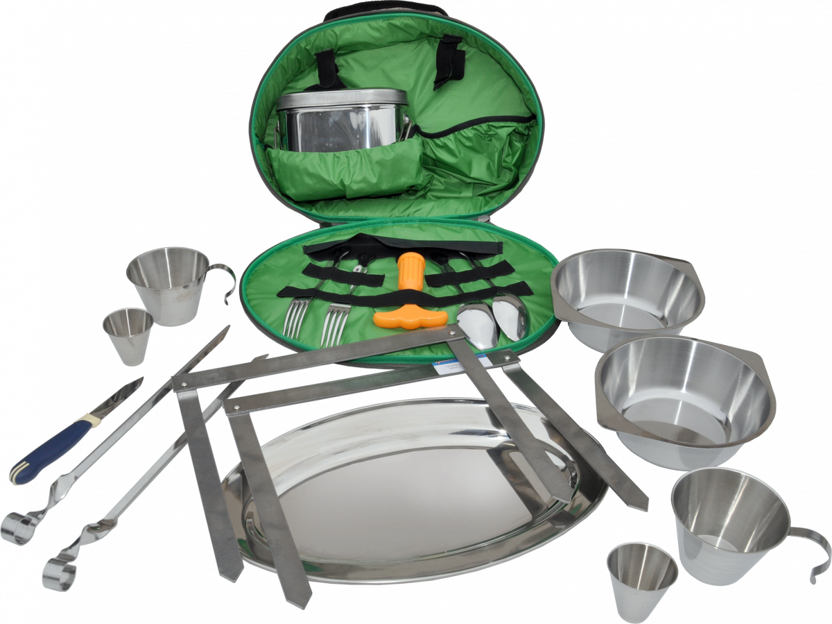 Набор "Пикник на двоих", нержавеющая сталь, чехол в комплекте