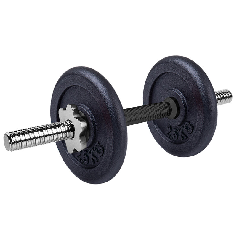 Гантель разборная чугунная 7,5 кг Voitto - d31, Комплектация №1 с обрезиненной ручкой