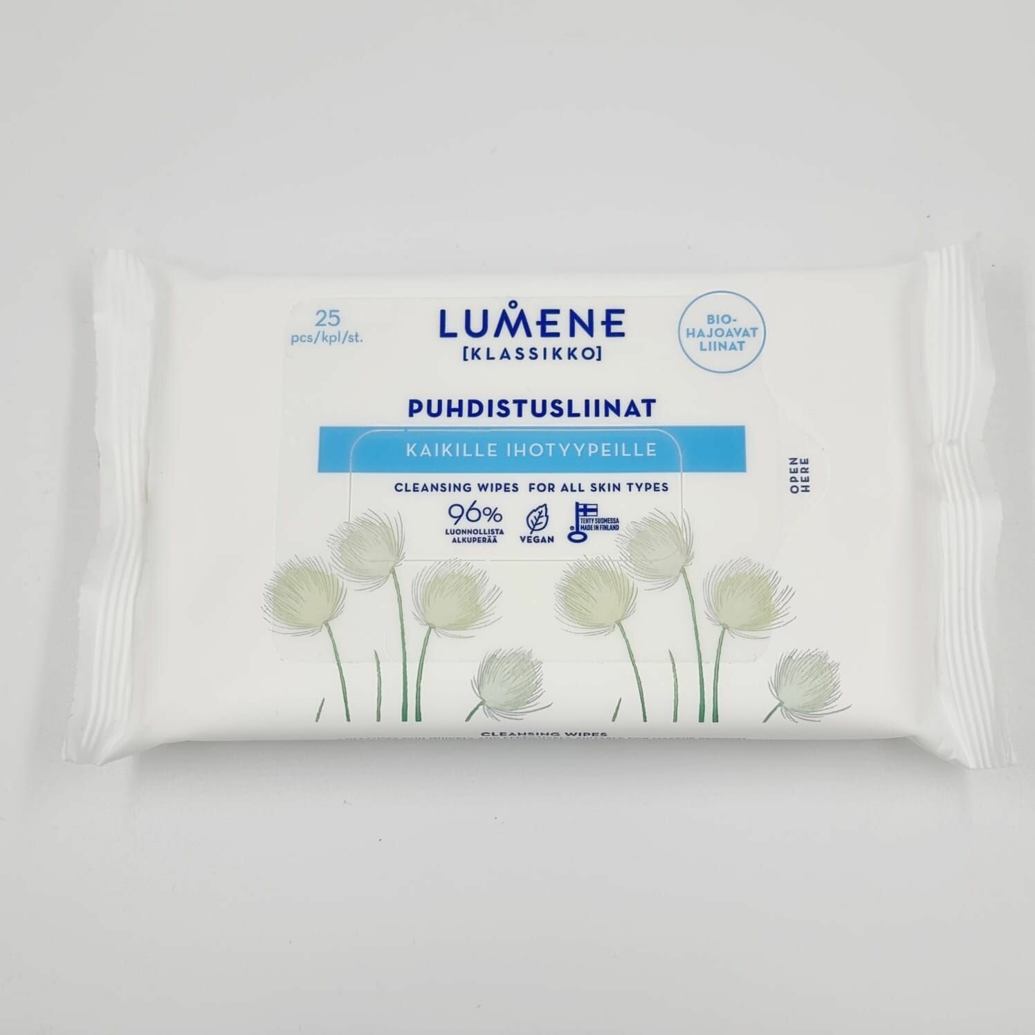 Салфетки очищающие для всех типов кожи Lumene CLASSIC 25 шт. Из Финляндии