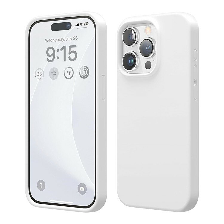 Elago для iPhone 15 Pro Max чехол Soft silicone (Liquid) White