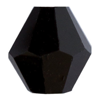 Бусины 34 шт на нити стекло Zlatka 4 х 4 мм GBA-01 №29 черный