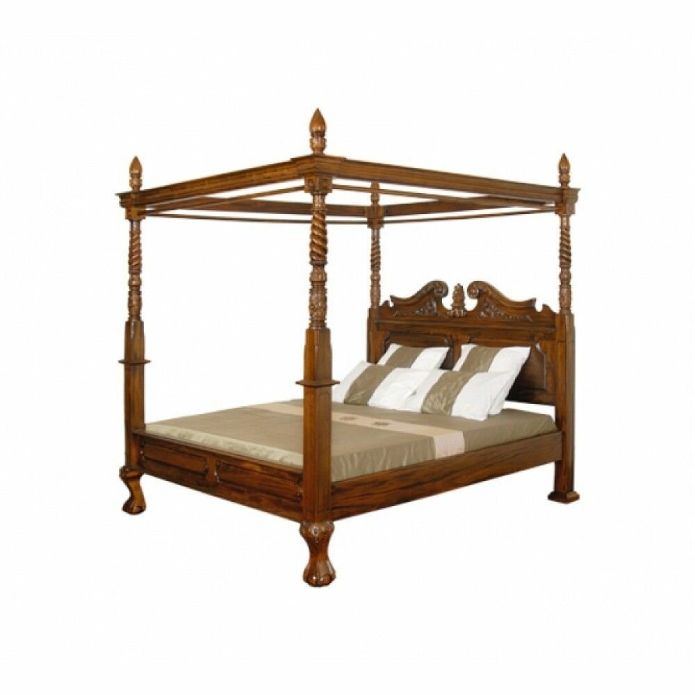 Кровать YBC200200-27 Индонезия из массива красного дерева 250х210х210см