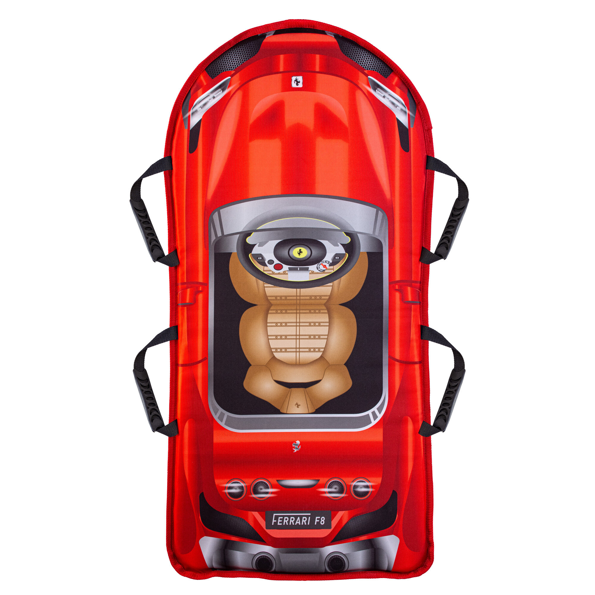 Ледянка "Феррари", мягкая, двухместная, с ручками, 100х50 см