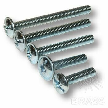 М4х25мм Винт мебельный с полукруглой головкой, шлиц комби, с пресс-шайбой (комплект 10 шт)