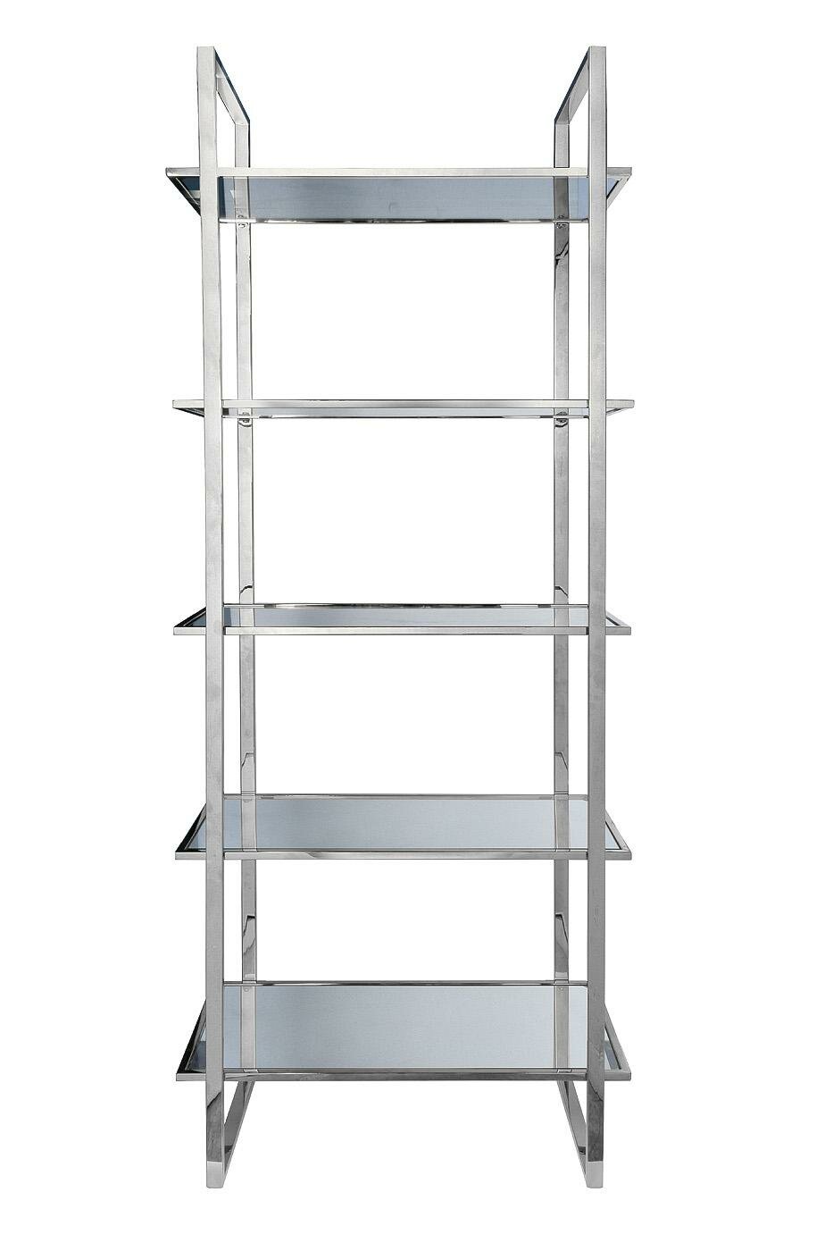 Стеллаж Garda Decor 47ED-00400 Стеллаж прозр. стекло/хром 81*40*200см арт. 47ED-00400