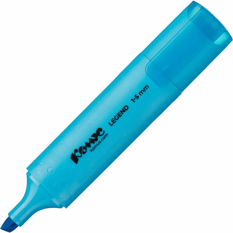 Текстовыделитель Комус Legend синий толщина линии 1-5 мм, 1056798