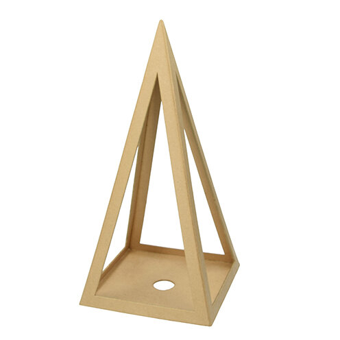 Подставка для свечи Пирамида из папье-маше 18 x 18 x 37,5 cм EFCO 2630598