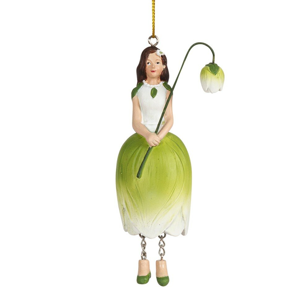 Fiebiger Floristik 850473-108 Фигурка декоративная, Blumenmadchen "Тюльпан", 11 см